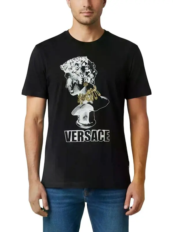 Versace Statue-print T-shirt - Black
