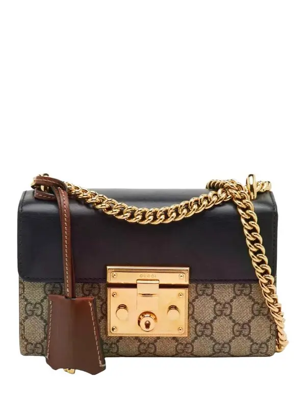 Gucci Small Padlock Gg Supreme Shoulder Bag - Neutrals
