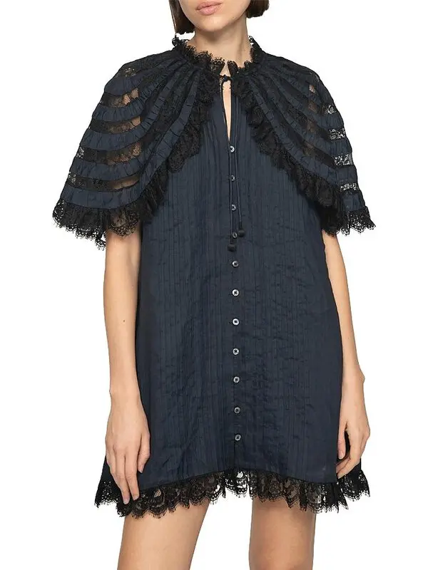 Sea Margaret Capelet Mini Dress - Blue