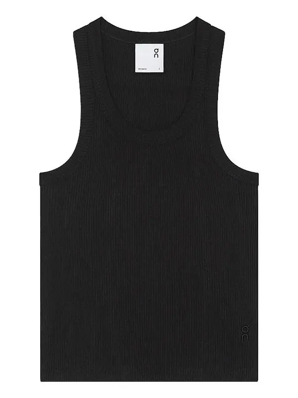 On All Day Ribbed Tank Top - Black