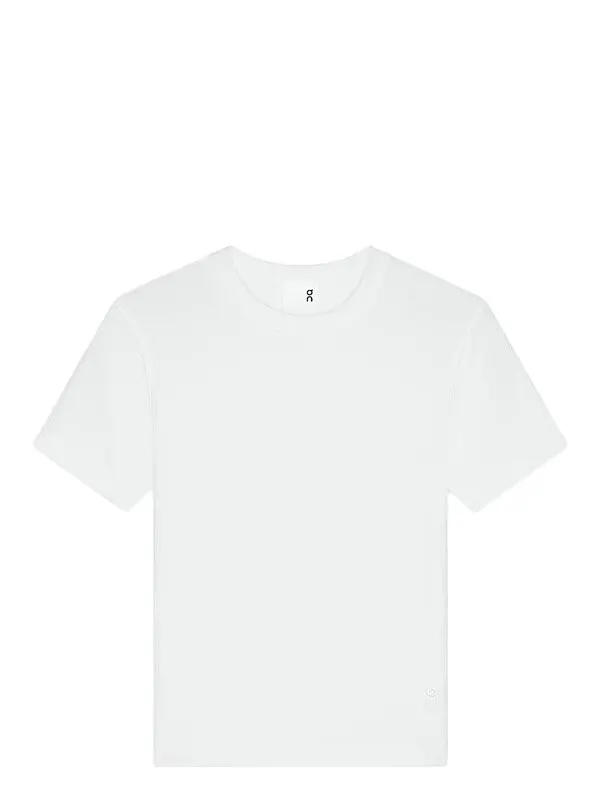 On All Day Ribbed Crewneck Tee - White