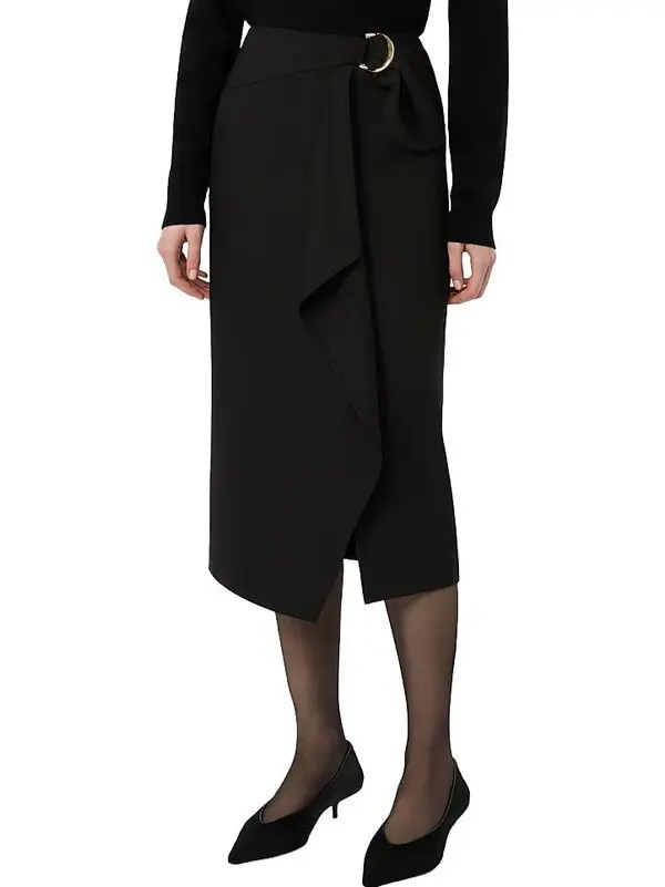 Max Mara Asymmetric Midi Skirt - Black