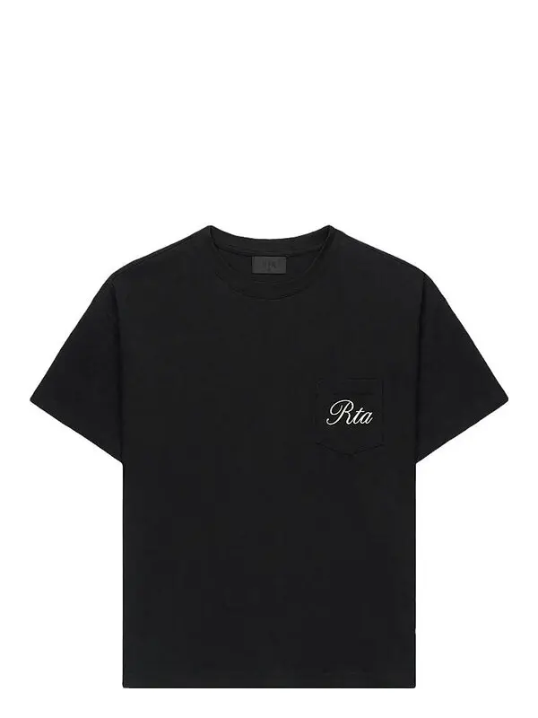 RtA Bastien Clockface Pocket Tee - Black Clockface