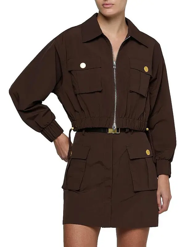 L'Agence Kade Cargo Pocket Windbreaker - Dark Java