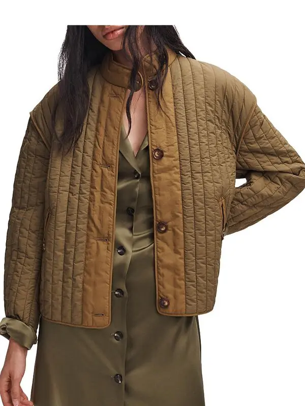 Rag & Bone Vito Quilted Jacket - Dark Olive
