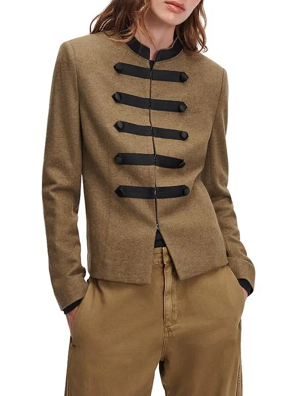 Rag & Bone Mercer Regalia Wool Long Sleeve Blazer - Army