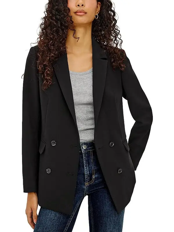 Rails Double Breasted Blazer - Black