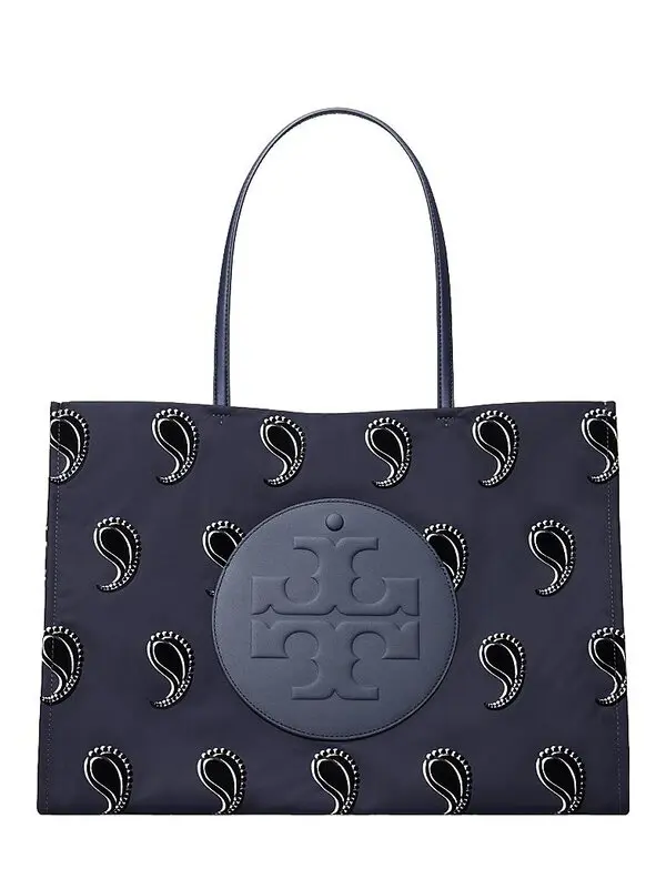 Tory Burch Ella Pajama Print Tote - Medium Navy