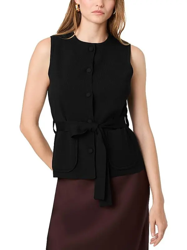 French Connection Maxime Knit Sleeveless Top - Black