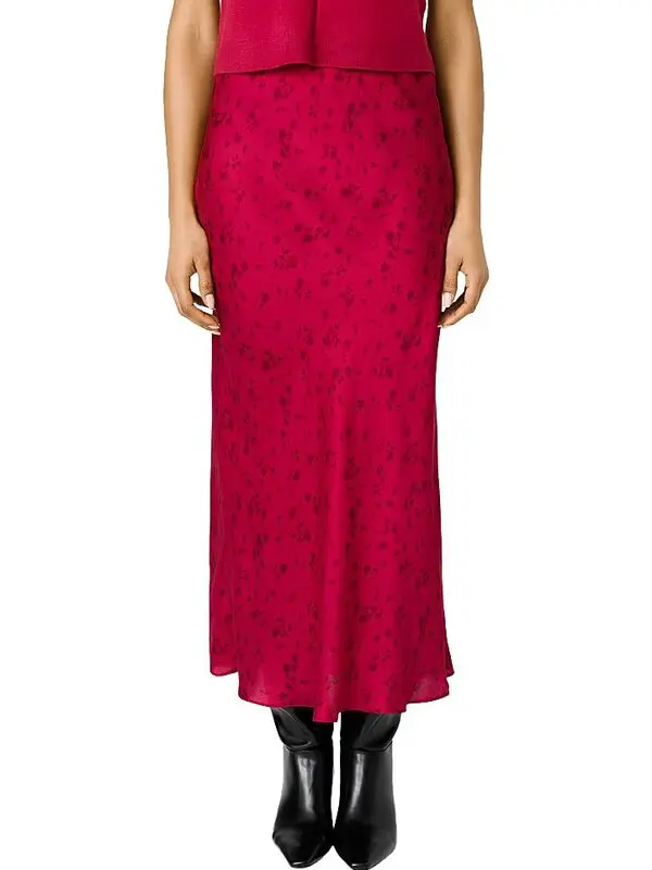 French Connection Oona Satin Maxi Skirt - Rose Boudoir