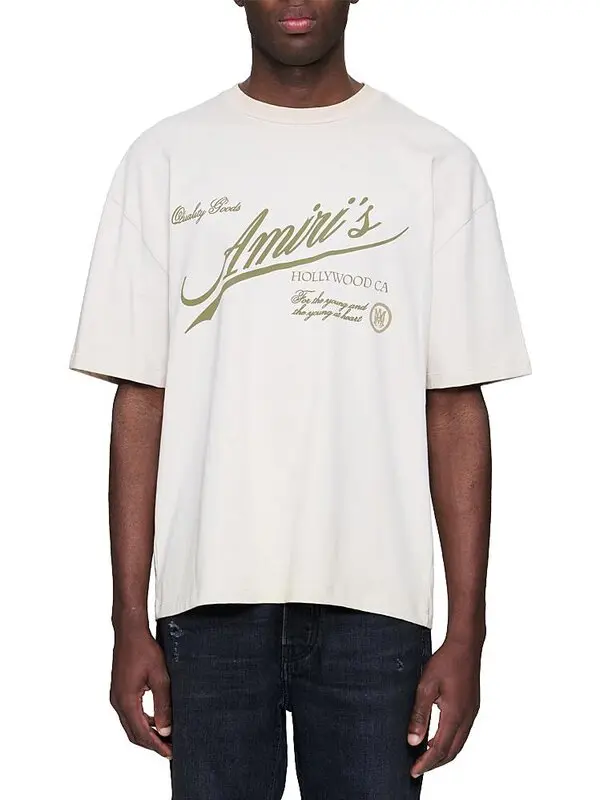 Amiri Quality Goods Cotton Logo T-shirt - Alabaster