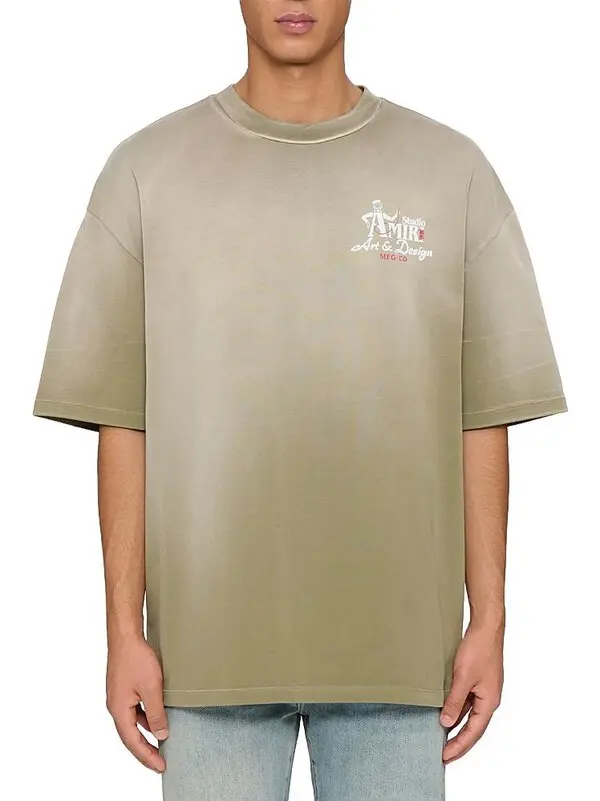 Amiri Art & Design Studio Logo Cotton T-shirt - Camel