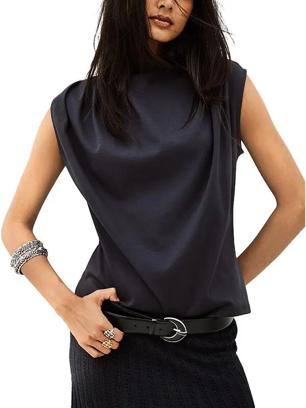Ba&sh Hoda Draped Top - Ink