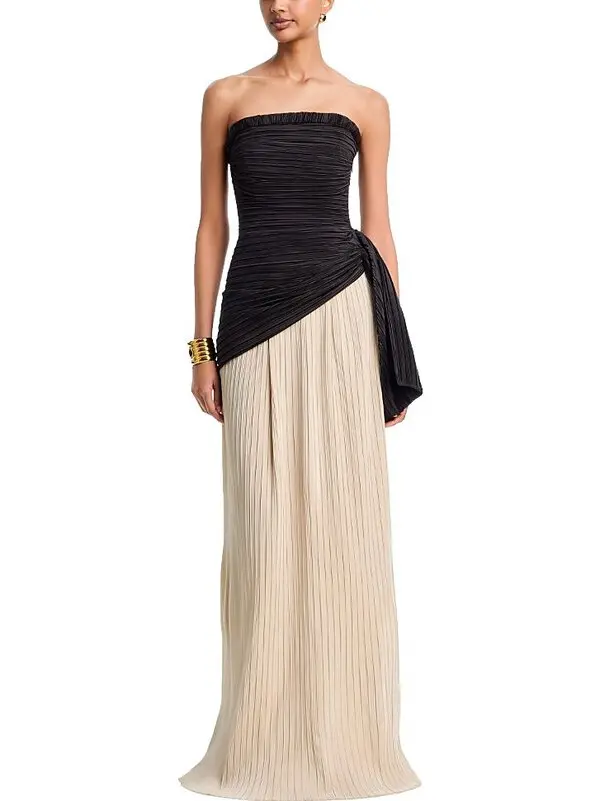 Simkhai Laia Strapless Maxi Dress - Black Multi