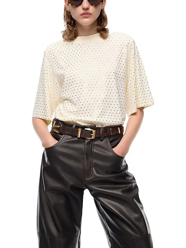 Pinko Niamey Jersey Tee With Embellishments - H