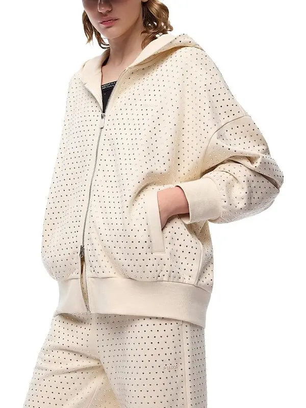 Pinko Embellished Cotton Hoodie - C