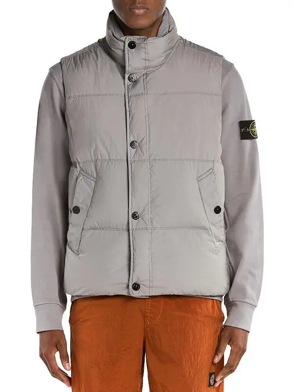 Stone Island Quilted Down Vest - Grey