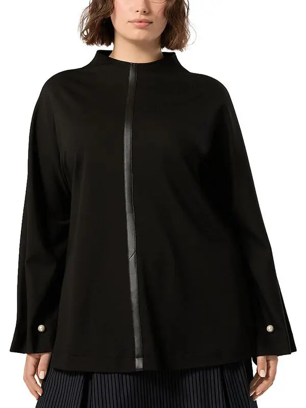 Marina Rinaldi Long Sleeve Sweatshirt - Black