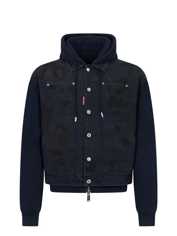 Dsquared2 Hybrid Hooded Carpenter Jacket - Blue