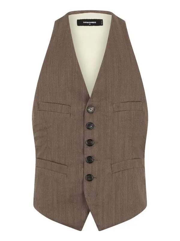 Dsquared2 Oversized Crinkled Vest - Fantasy