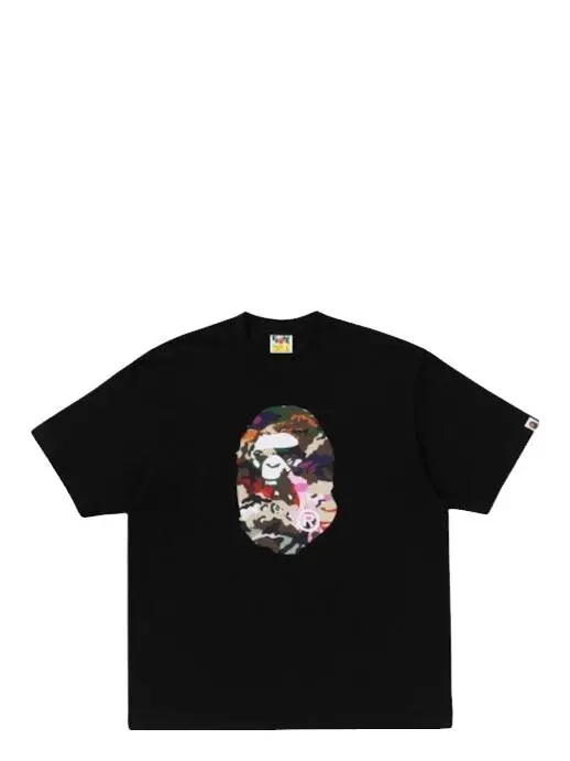A BATHING APE Hybrid Camo Ape Head Relaxed Fit T-shirt - Black
