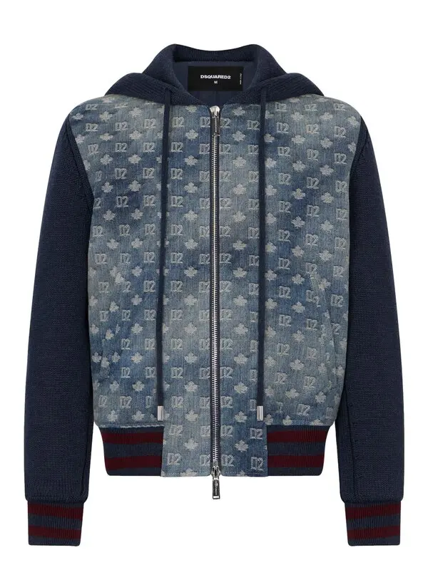 Dsquared2 Monogram Zipped Cardigan - Black
