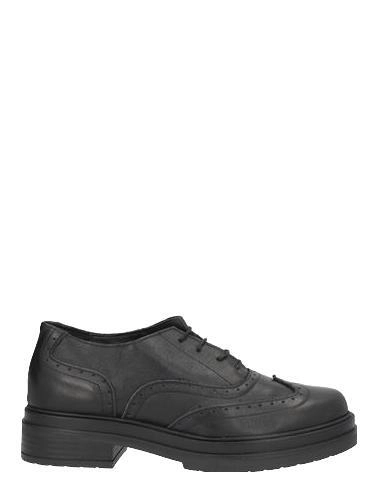 DIVINE FOLLIE Leather Lace-up Oxford Shoes - Black