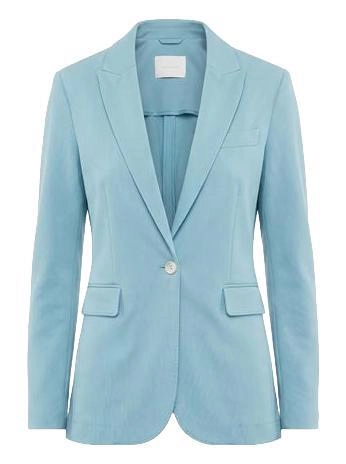 CIRCOLO 1901 Single-breasted Blazer In Slate Cotton-elastane - Blue