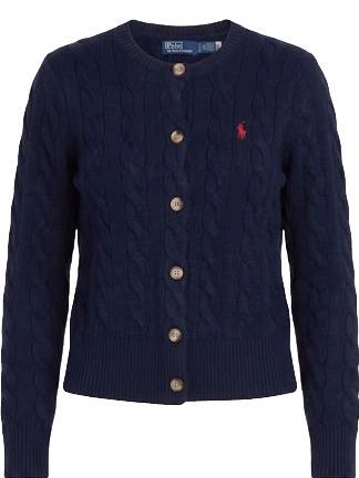 Polo Ralph Lauren Wool And Cashmere Cable-knit Cardigan - Blue