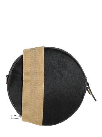 UMA WANG Round Calf Hair Crossbody Bag - Black