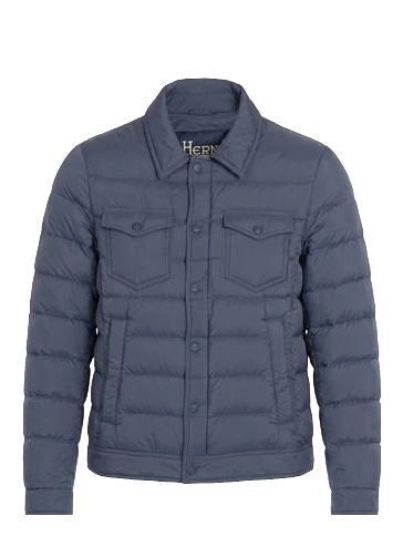 Herno Puffer Jacket In Slate Polyamide - Blue