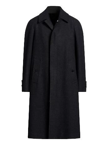 LARDINI Virgin Wool & Cashmere Single-breasted Coat - Blue