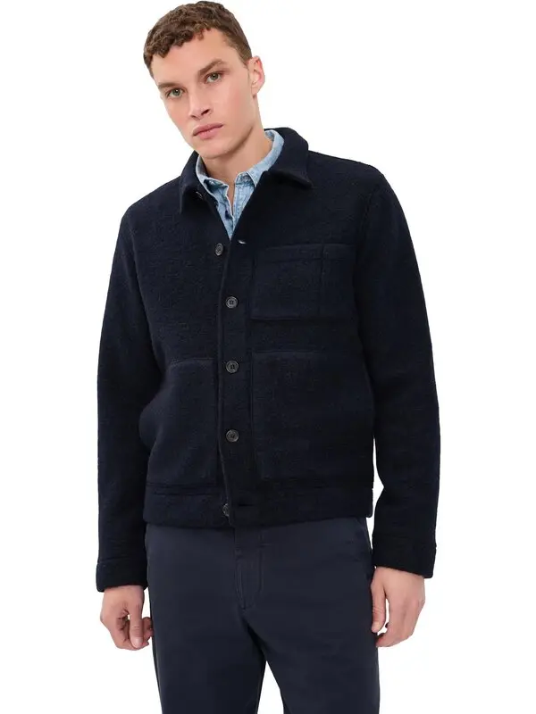 Universal Works Wool Fleece Uniform Jacket - Navy