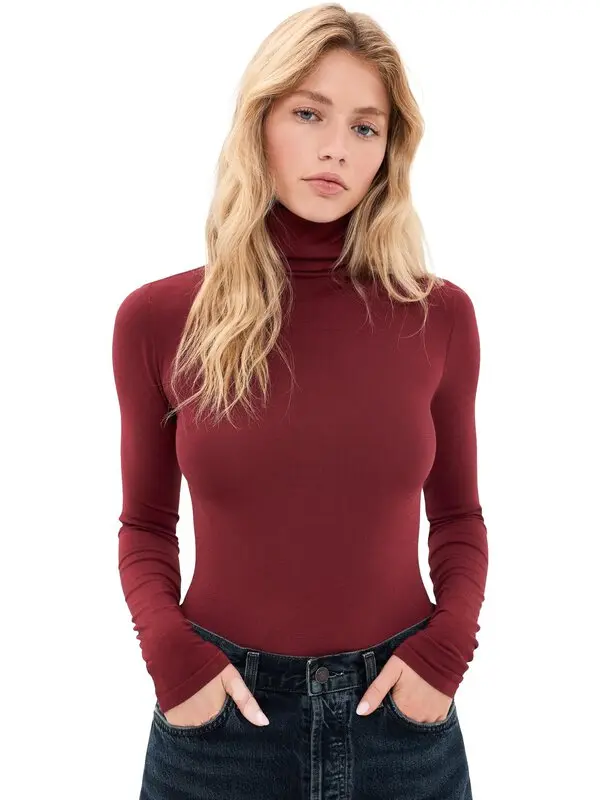 Wolford Colorado Thong Bodysuit - Bordeaux