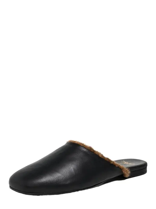 Beek Bird Shearling Mules - Black