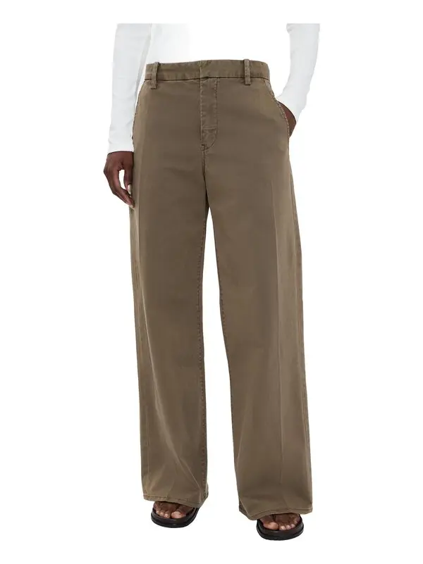 Good American Low Slung Baggy Trousers - Tea Bark