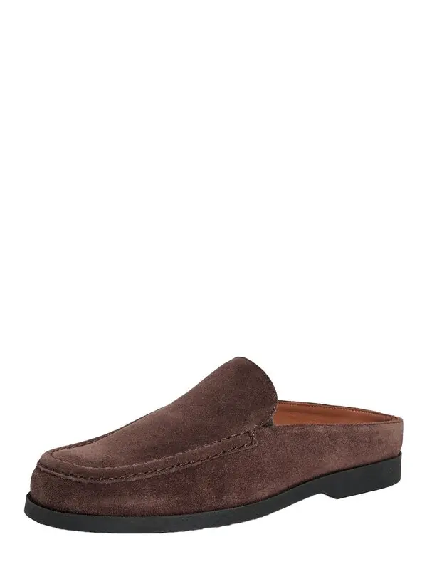 ATP ATELIER Tenno Mules In Suede - Walnut