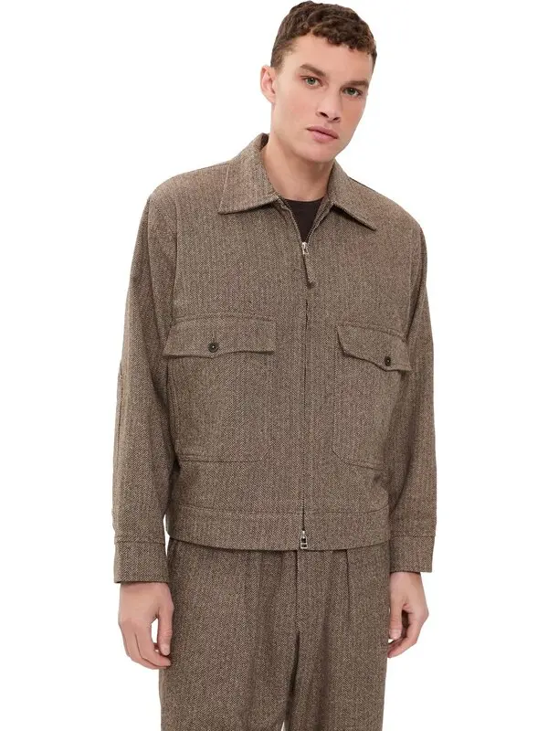 Universal Works Herringbone Jacket - Brown