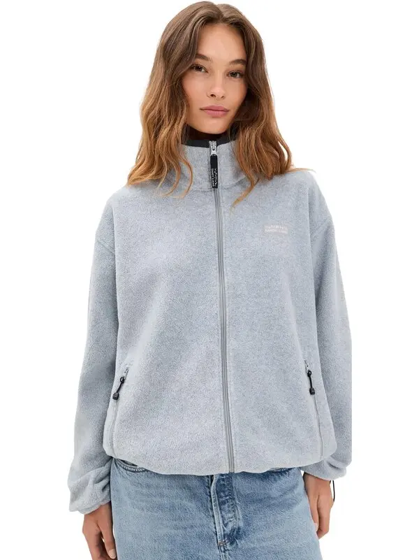 Sandy Liang Fleece Zip-up Jacket - Grey