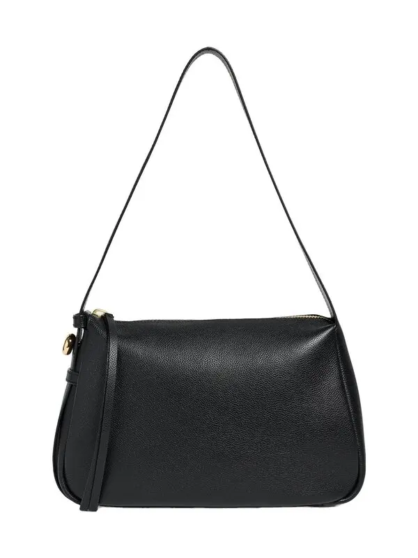 Tory Burch Romy Leather Shoulder Bag - Black