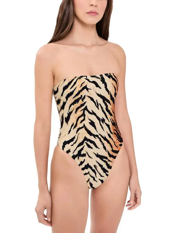 Lioness Gigi Strapless Swimsuit - Tiger
