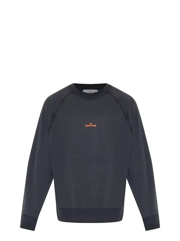 Stone Island Crewneck Sweatshirt With Logo Detail - Blue