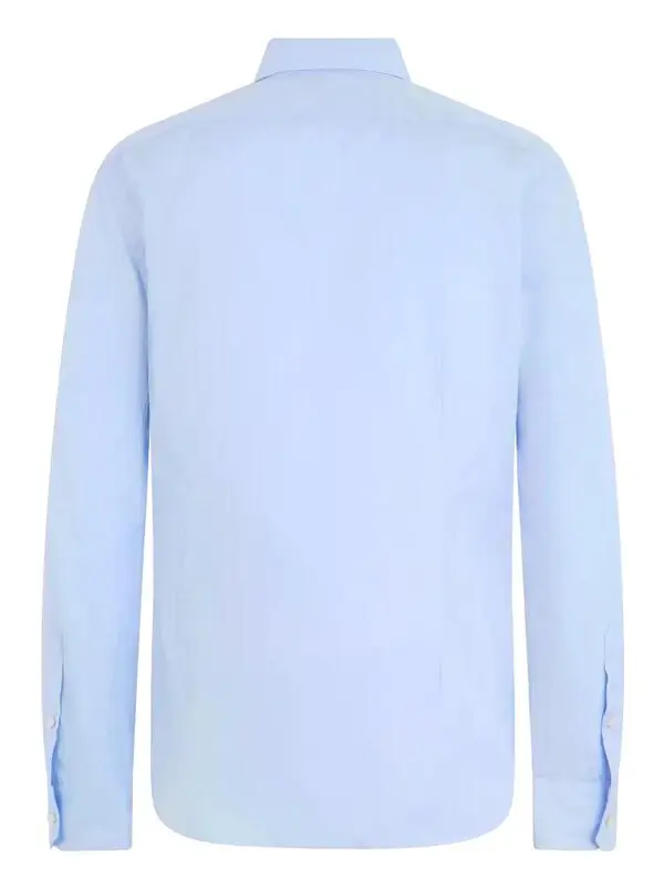 SLOWEAR Long-sleeve Spread-collar Shirt - Blue