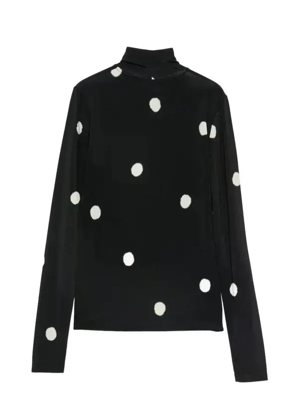 Christian Wijnants Polka-dot High-neck Top - Black