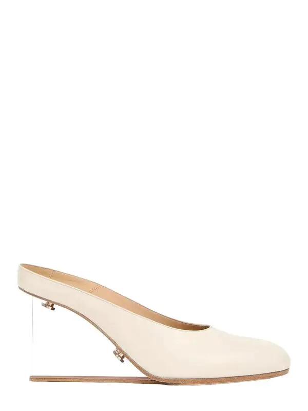 MAISON MARGIELA Plexi Wedge Mules - Neutrals