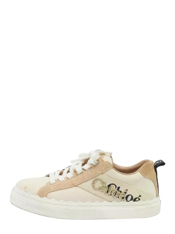 Chloé Lauren Embroidered Sneakers - Neutrals