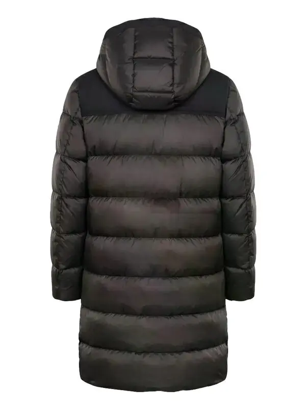 MOORER Padded Hooded Coat - Brown