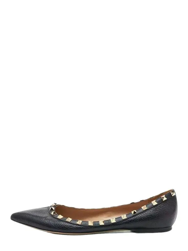 Valentino Garavani Rockstud Pointed-toe Ballet Flats - Black