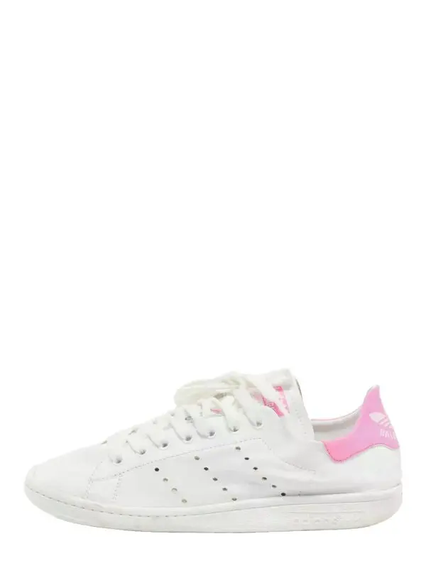Balenciaga X Adidas Stan Smith Perforated Leather Lace-up Sneakers - White