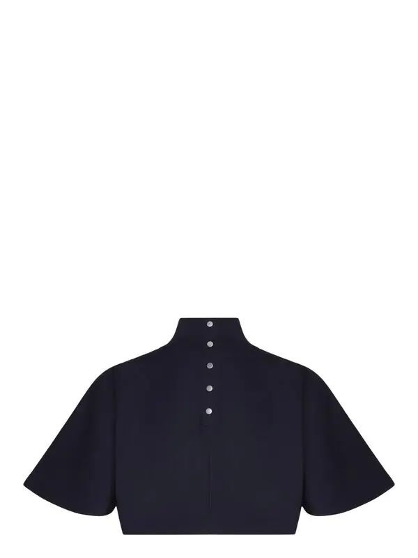 Alaïa Cotton Jersey Cropped Top - Black